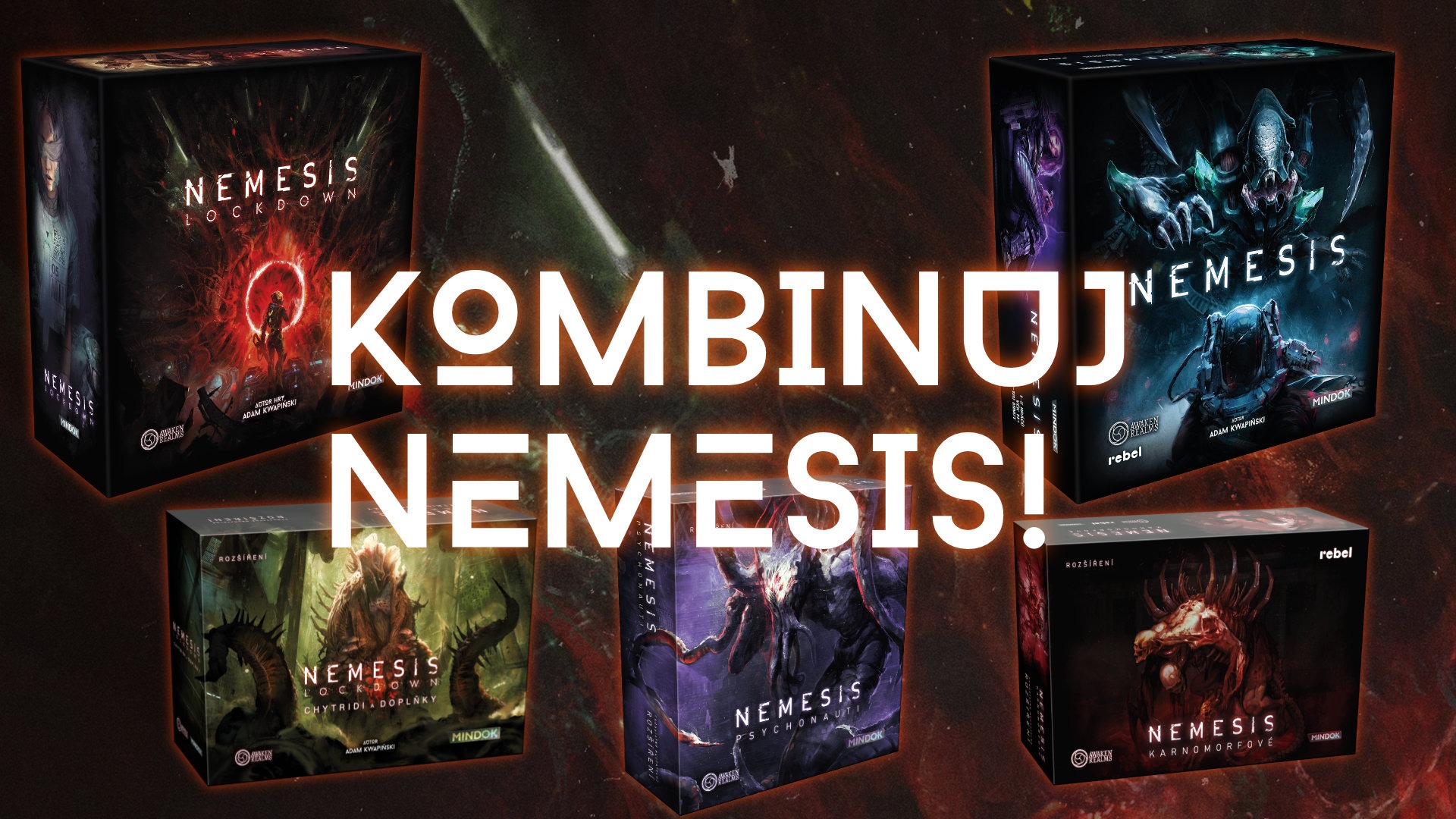 Kombinujte Nemesis Lockdown s původními rozšířeními a základní hrou | MINDOK